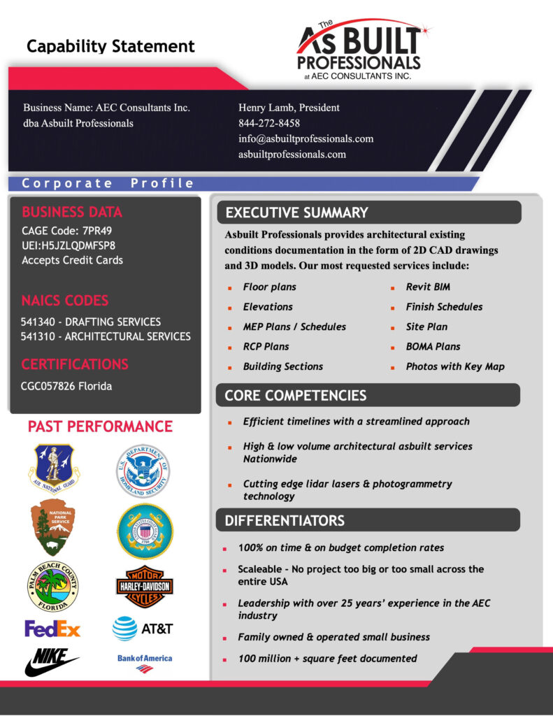 About Our As Built Services and Asbuilt Professionals for government agencies